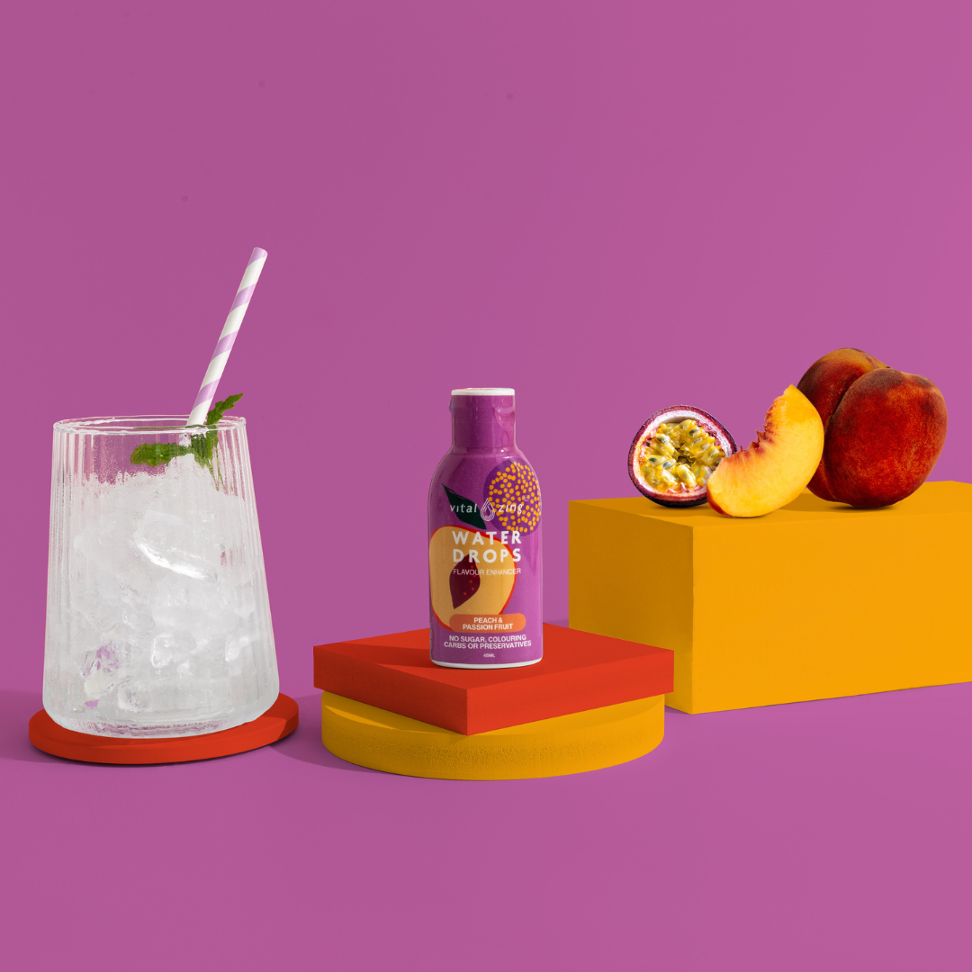 Peach Passionfruit Water Drops – Vital Zing Australia